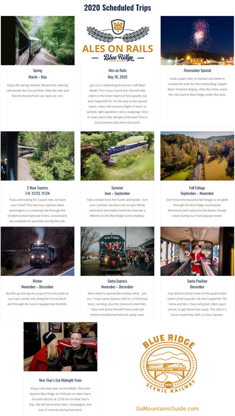 Blue-Ridge-Scenic-Railway-Schedule-2020 | Ga Mountains Guide