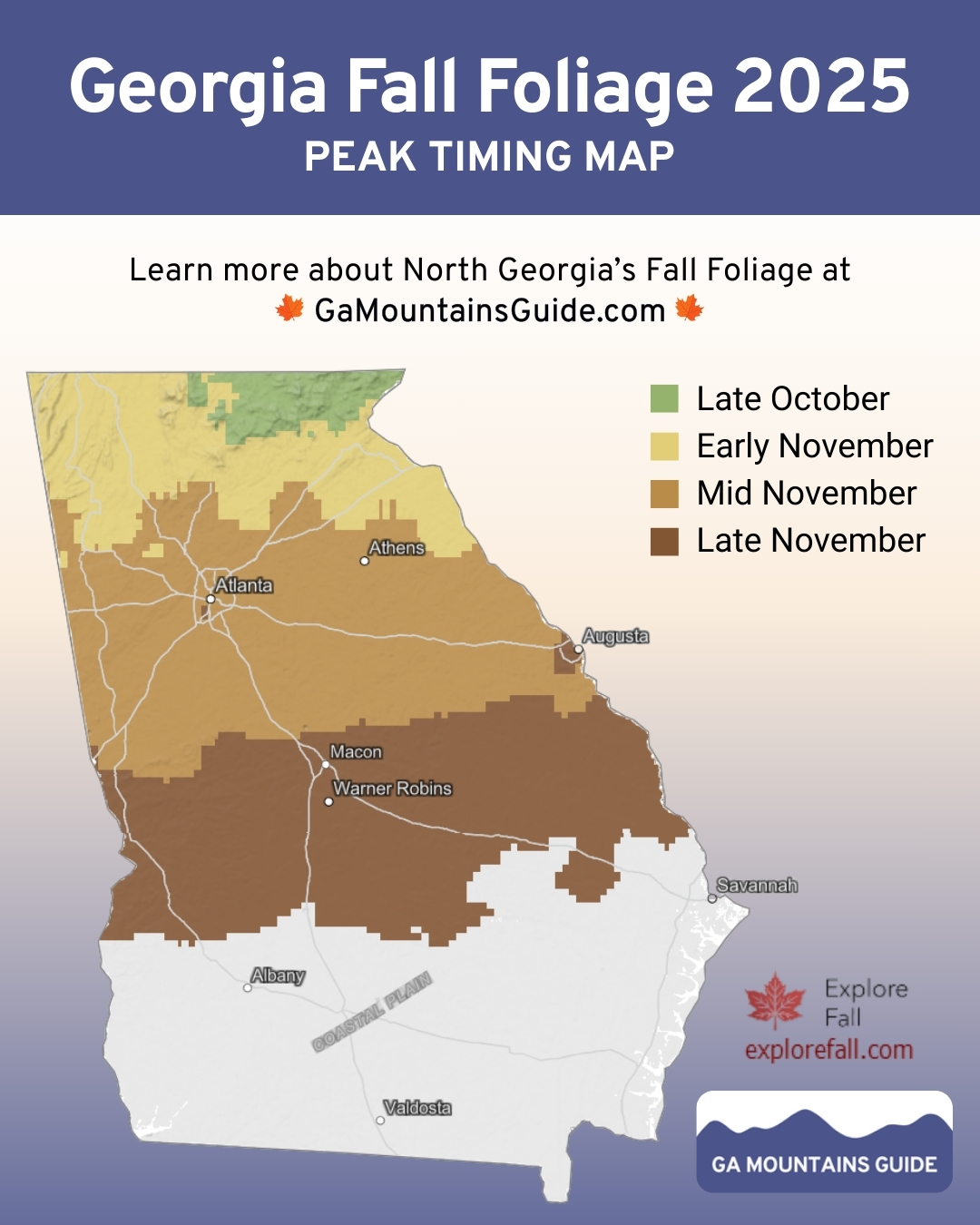 🍂 Scenic Fall Foliage in North Georgia (Map, Drives, Dates)
